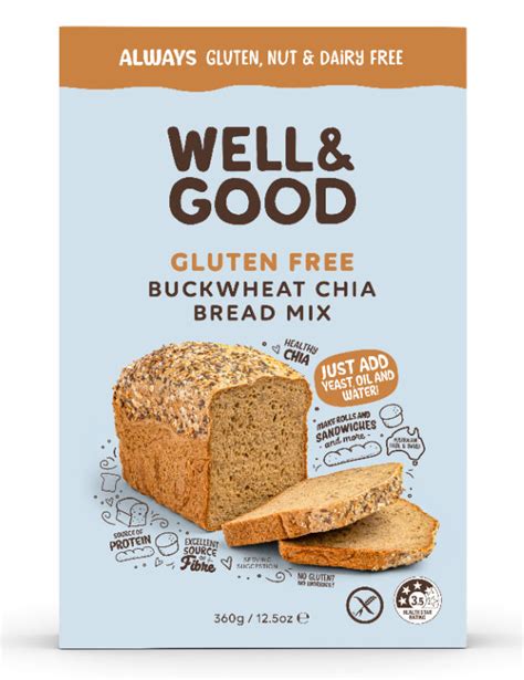 Gluten Free Buckwheat And Chia Bread Mix 360g Well And Good