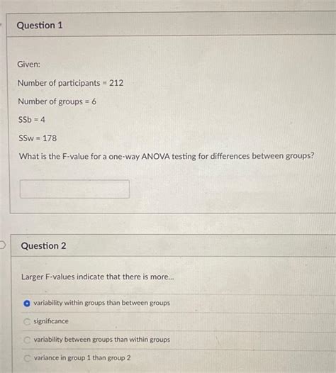 Solved Question 1 Given Number Of Participants 212 Number