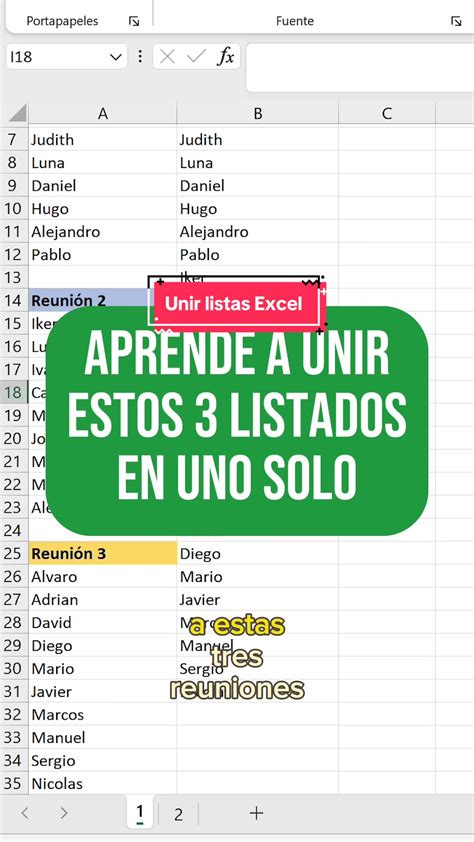 Combinar Hojas De Cálculo De Excel