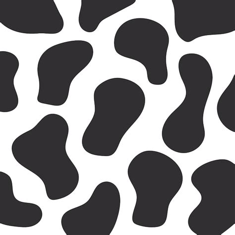 Premium Vector Cow Skin Texture Pattern Vector Illustration