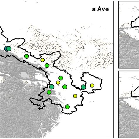 Spatial Distribution Of A Annual Average B Maximum And C Minimum