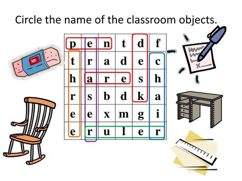 Ppt Circle The Name Of The Classroom Objects Powerpoint Presentation Id 3324840