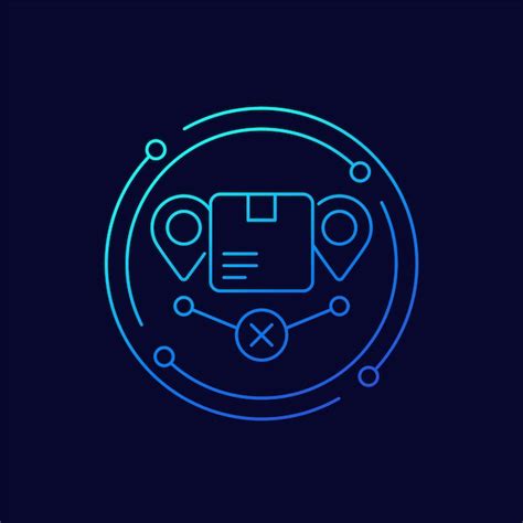 Premium Vector Order Delivery Problem Line Icon With A Parcel