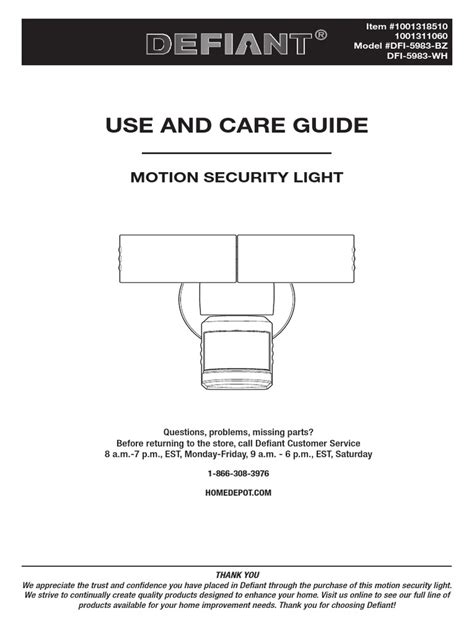 Defiant Floodlight Manual Pdf Screw Switch