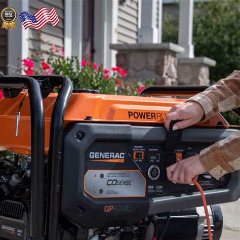 Generac Gp9200e 9200w Running 11250w Peak Gasoline Powered Generator
