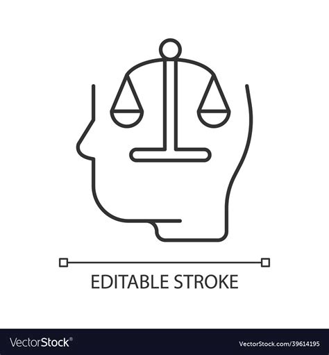 Rationality Linear Icon Royalty Free Vector Image