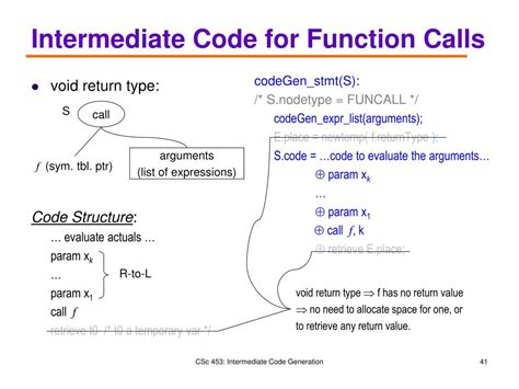 Ppt Csc 453 Intermediate Code Generation Powerpoint Presentation Free Download Id4682867