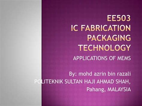 Introduction Mems Ppt