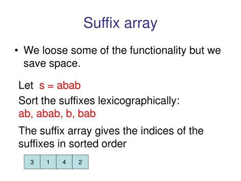 Ppt Suffix Trees And Suffix Arrays Powerpoint Presentation Free