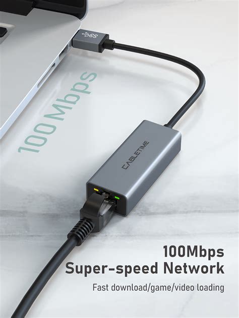 Usb 2 0 To Rj45 Ethernet Adapter Max 100mbps Cabletime