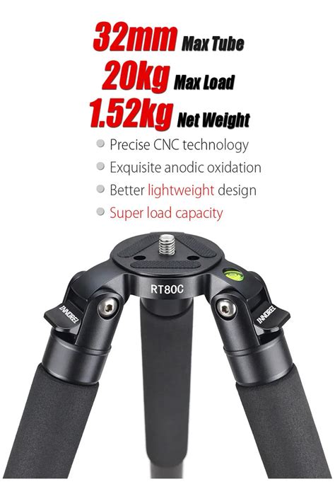 Профессиональный штатив для камеры Innorel Rt80c из углеродного волокна для наблюдения за