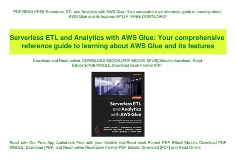 ppt pdf read free serverless etl and analytics with aws glue your