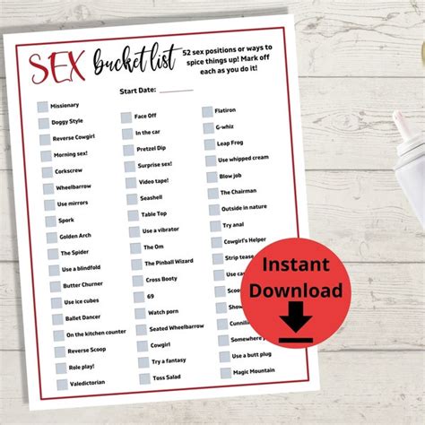 Naughty Position List Etsy