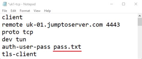save username and password for openvpn on windows