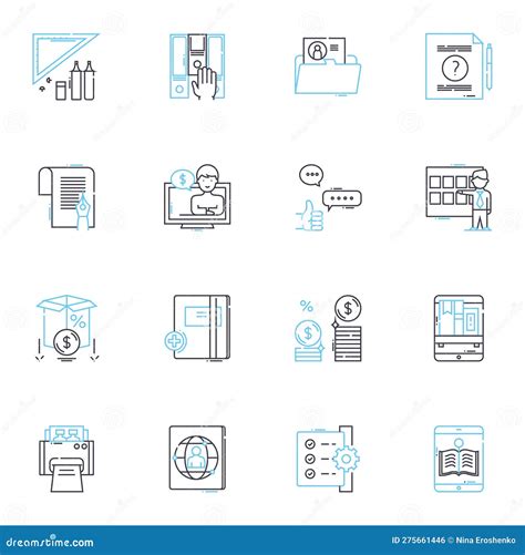 Brand Management Linear Icons Set Strategy Reputation Identity Positioning Differentiation