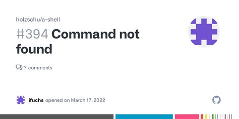 Command Not Found Issue Holzschu A Shell GitHub