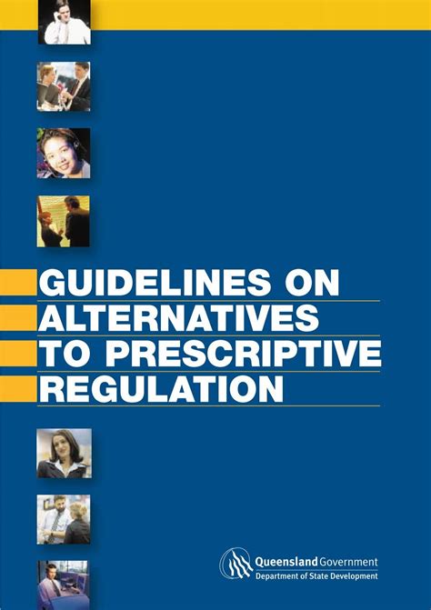Guidelines On Alternatives To Prescriptive Regulation Investment