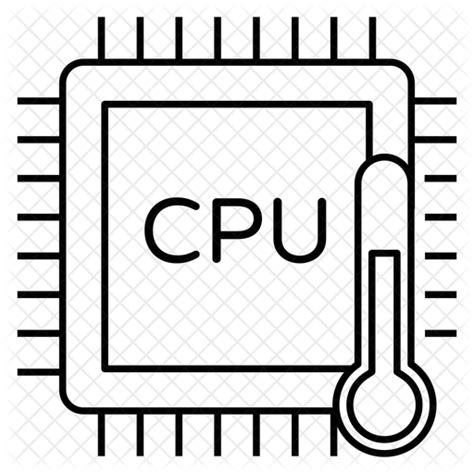 Cpu Temperature Icon Download In Line Style