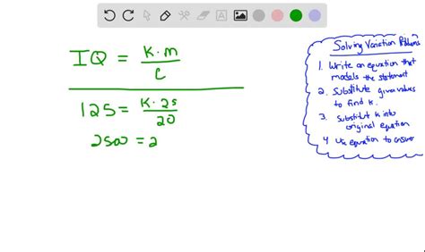 solved continue to use the four step procedure for solving variation