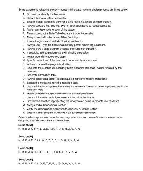 Solved Some Statements Related To The Synchronous Finite