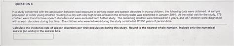 Solved QUESTION 8In a study concerned with the association | Chegg.com