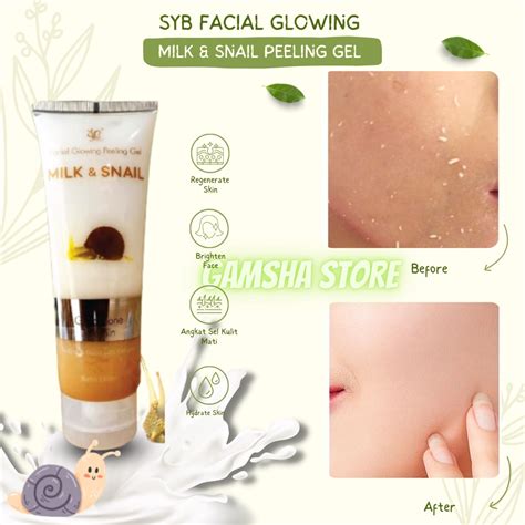 Jual Syb Facial Glowing Peeling Gel With Milk And Snail 100 Original Shopee Indonesia