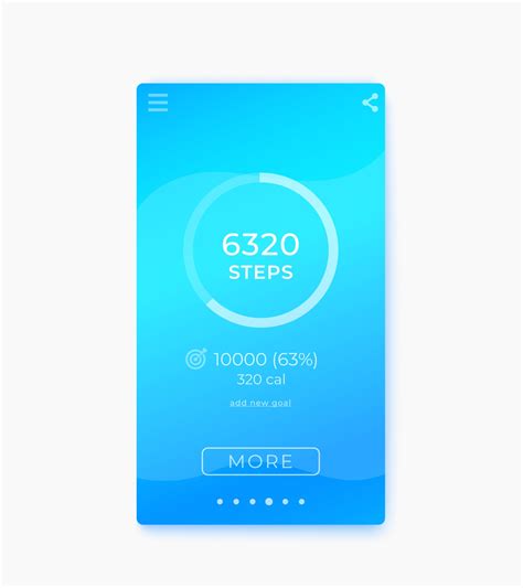Fitness App Activity Tracker Pedometer Step Counter Ui Vector Mobile Interface Eps 1990127