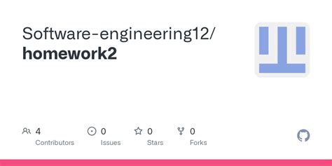 Github Software Engineering Homework