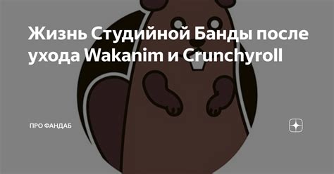 Жизнь Студийной Банды после ухода Wakanim и Crunchyroll ПРО ФАНДАБ Дзен