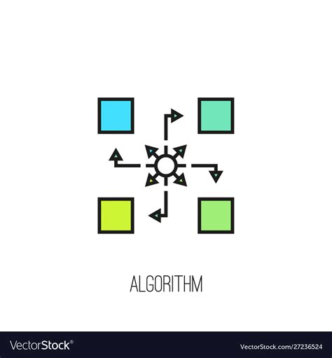 Algorithm Icon Royalty Free Vector Image VectorStock