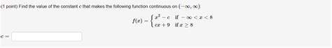 Solved Point Find The Value Of The Constant A That Chegg Com