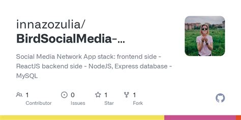 Github Innazozuliabirdsocialmedia Reactjs Nodejs Mysql Social