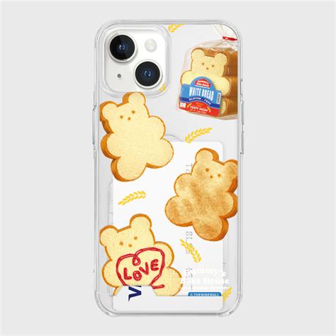 Pattern Bread Gummy 투명 카드수납 케이스 심플 슬림 핸드폰 커플 휴대폰 카드케이스 아이폰15 프로 맥스 14