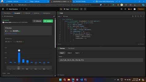 krishna vaithi on linkedin 100daysofcode coding leetcode