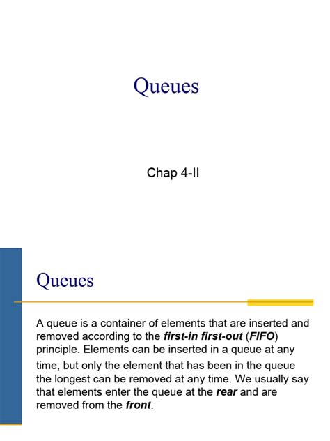 Chapt 4 Ii Download Free Pdf Queue Abstract Data Type