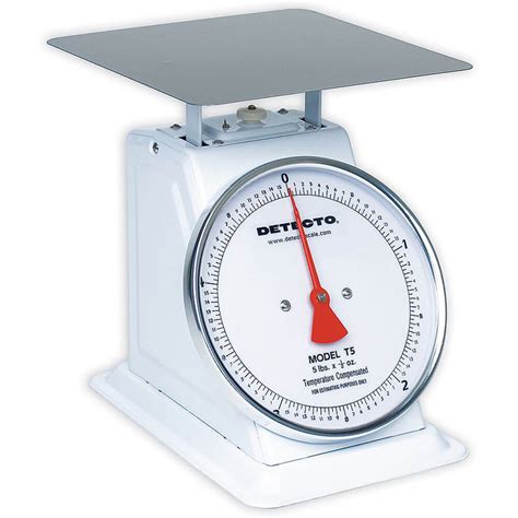 White Enamel 8 Dial Analog Scale 10 Lb T10 Detecto