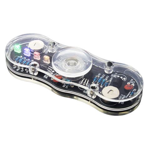 Led Rotating Gyroscope Diy Kit Smd Soldering Pov Rotation Colorful Diode Luminous Fidget Spinner