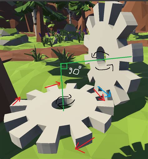 How To Make A Gear Rotate Another Gear Based On Their Rotation Axis And Relative Position