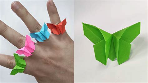 Origami Butterfly Ring How To Make A Paper Rings Youtube
