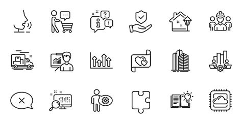 웹 응용 프로그램에 대한 프리젠 테이션 엔지니어링 팀 및 제품 지식 라인 아이콘의 개요 세트 디자인을 위해 벡터 아이콘에 대한 스톡 벡터 아트 및 기타 이미지 Istock