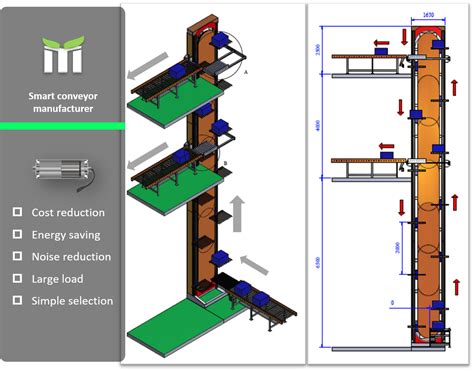 Column Type Lifting Conveyor