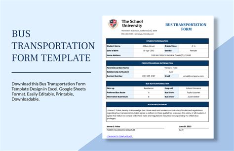 Editable Transportation Templates In Excel To Download