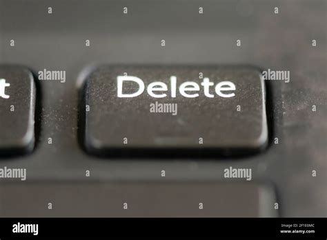 Delete Key On A Laptop Keyboard Stock Photo Alamy
