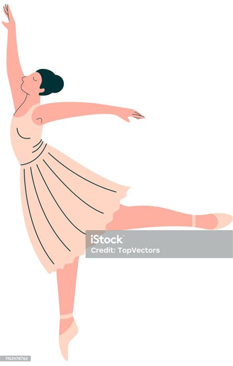 흰색 드레스 춤 고전 발레 댄스 벡터 일러스트 레이 션을 입고 전문 발레리 나 공연에 대한 스톡 벡터 아트 및 기타 이미지 공연 공연자 공주 Istock