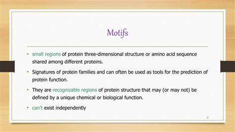 Motifs And Domains In Proteins Exp Pptx