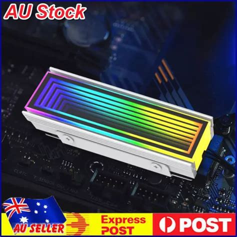 M2 Nvme Heat Sink 5v 3pin Argb Ssd Cooler Aura Sync For M2 2280 White 1689 Picclick Au