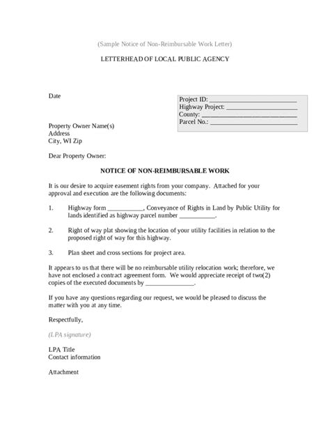 A Sample Easement Violation Notification Letter Doc Template Pdffiller