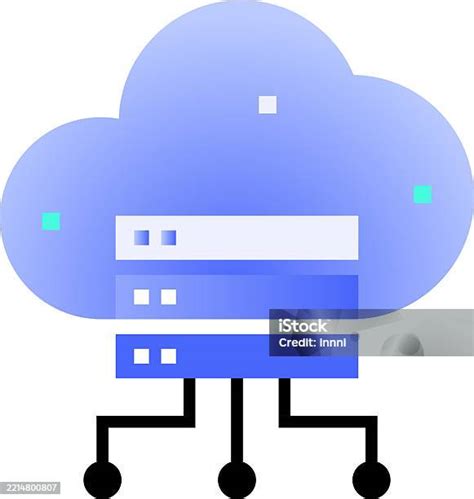 Cloud Data Center And Edge Computing Smart Manufacturing And Industry Icon Illustration Stock