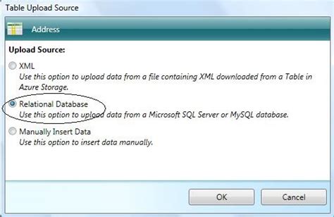 Upload Relational Data In Azure Table Storage Using Cloud Storage