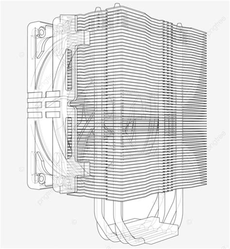 Cpu Coller Concepto Vector Primer Plano Disipador Electrónico Vector